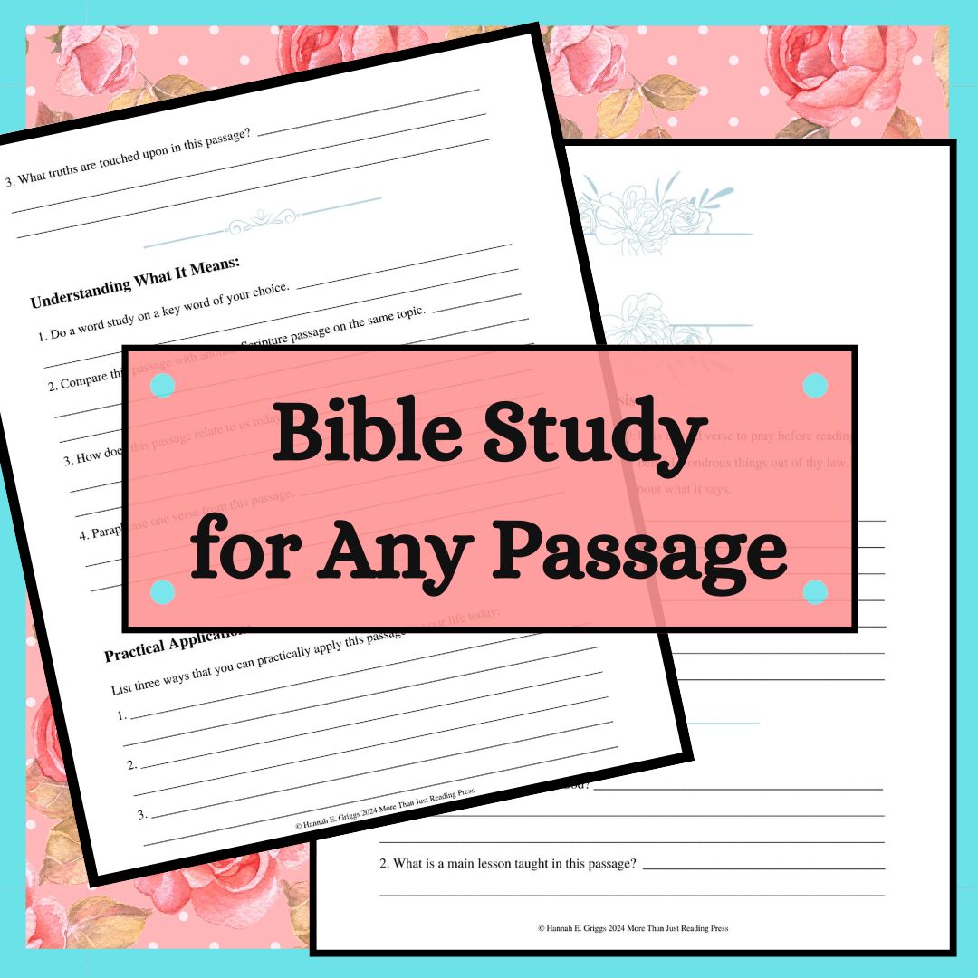 A New Bible Study Freebie! - More Than Just Reading Press